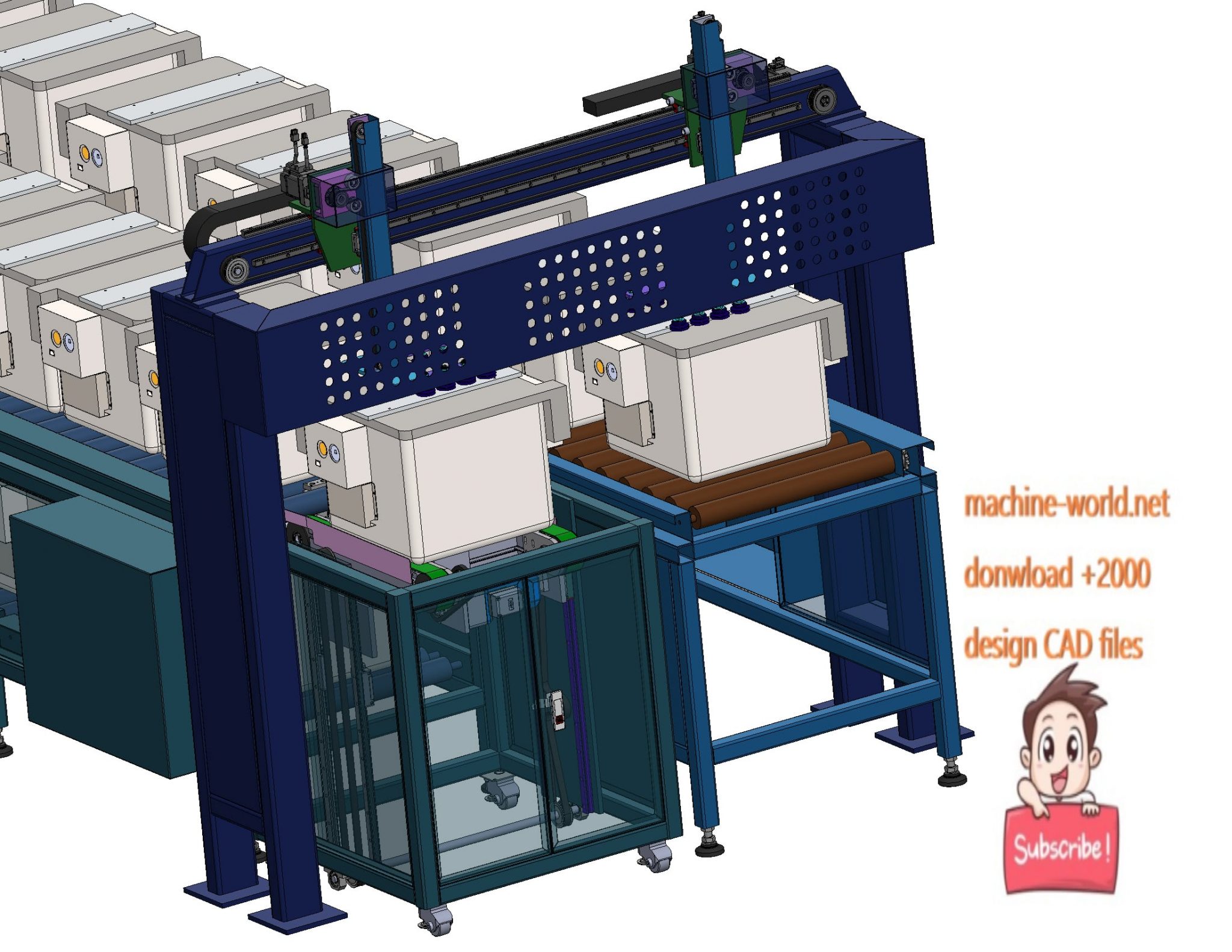 industrial 3D model sample work station - MACHINE - WORLD