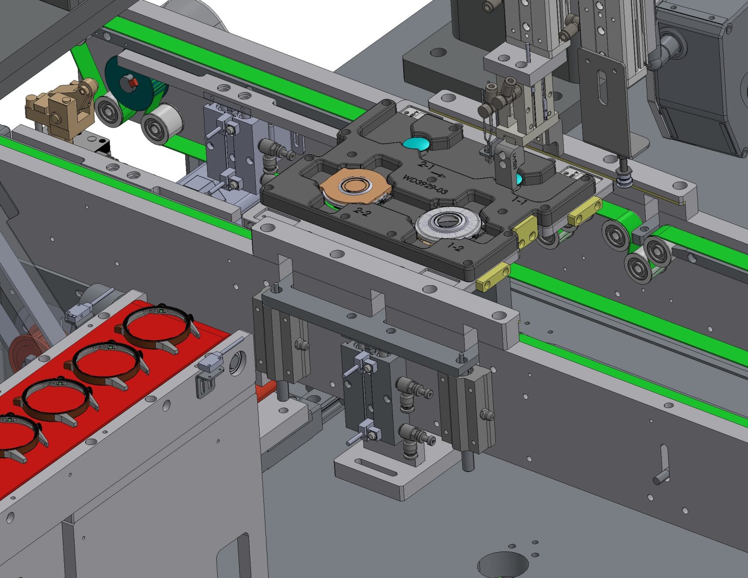 industrial 3D model watch screen flip glue line detection machine ...