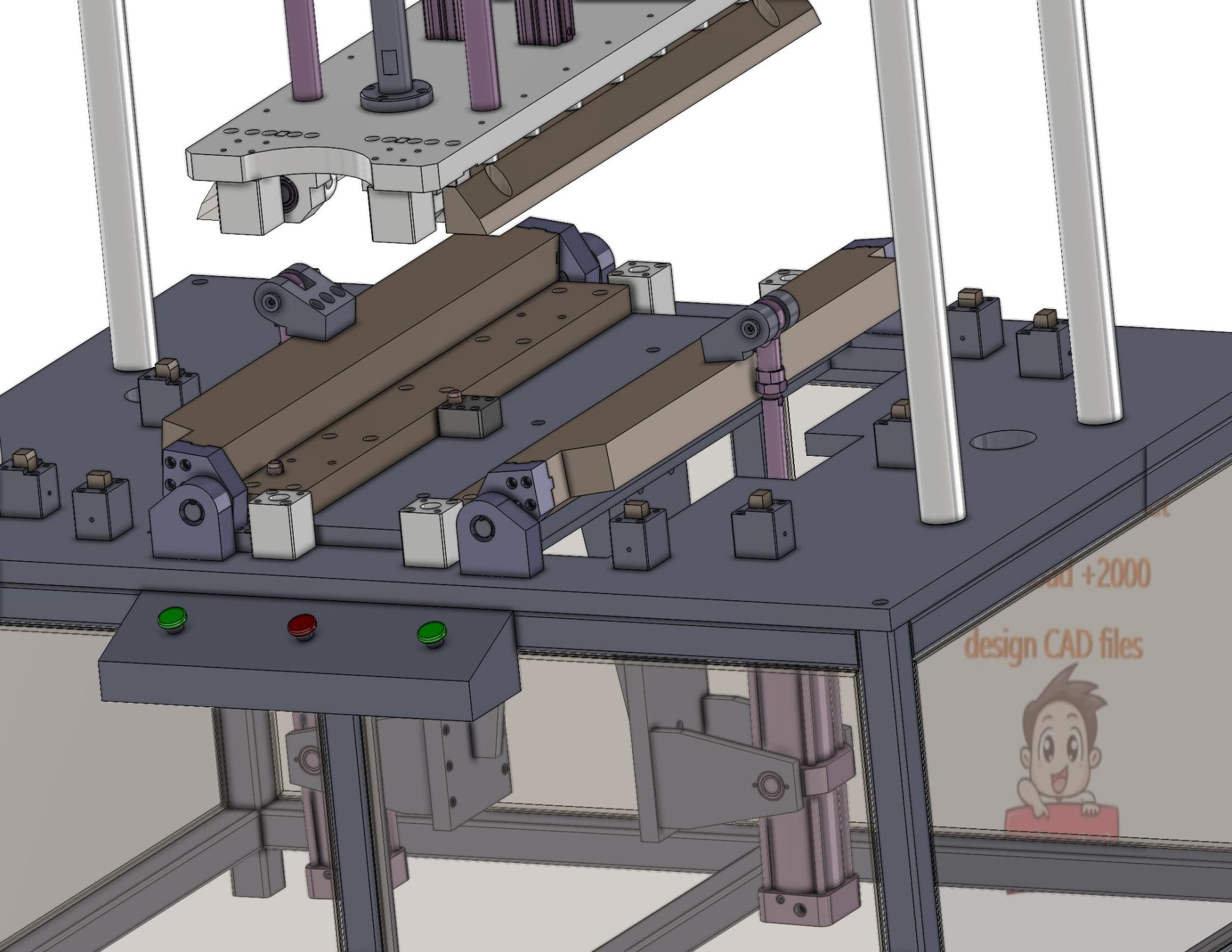 industrial 3D model water heater liner bending machine - MACHINE - WORLD
