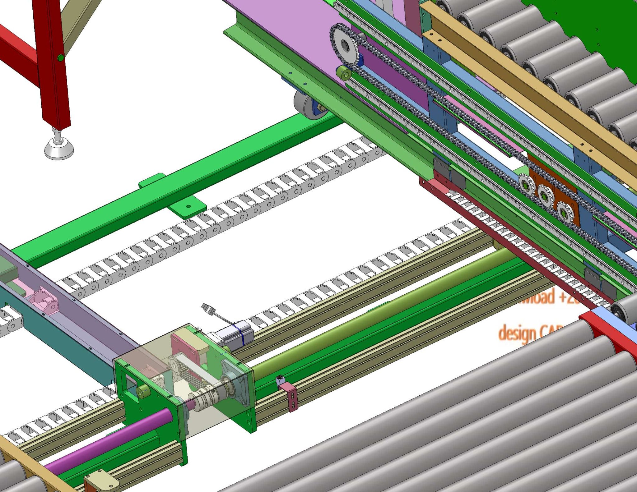 industrial 3D model 1.5 meter carton strapping machine - MACHINE - WORLD