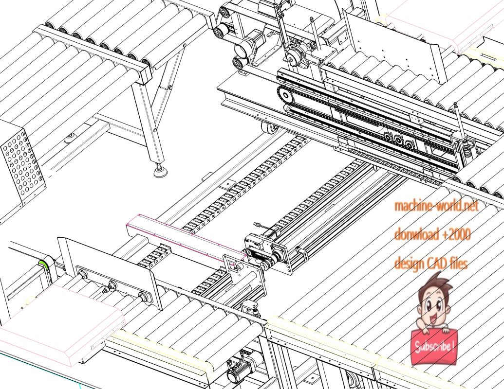 industrial 3D model 1.5 meter carton strapping machine - MACHINE - WORLD