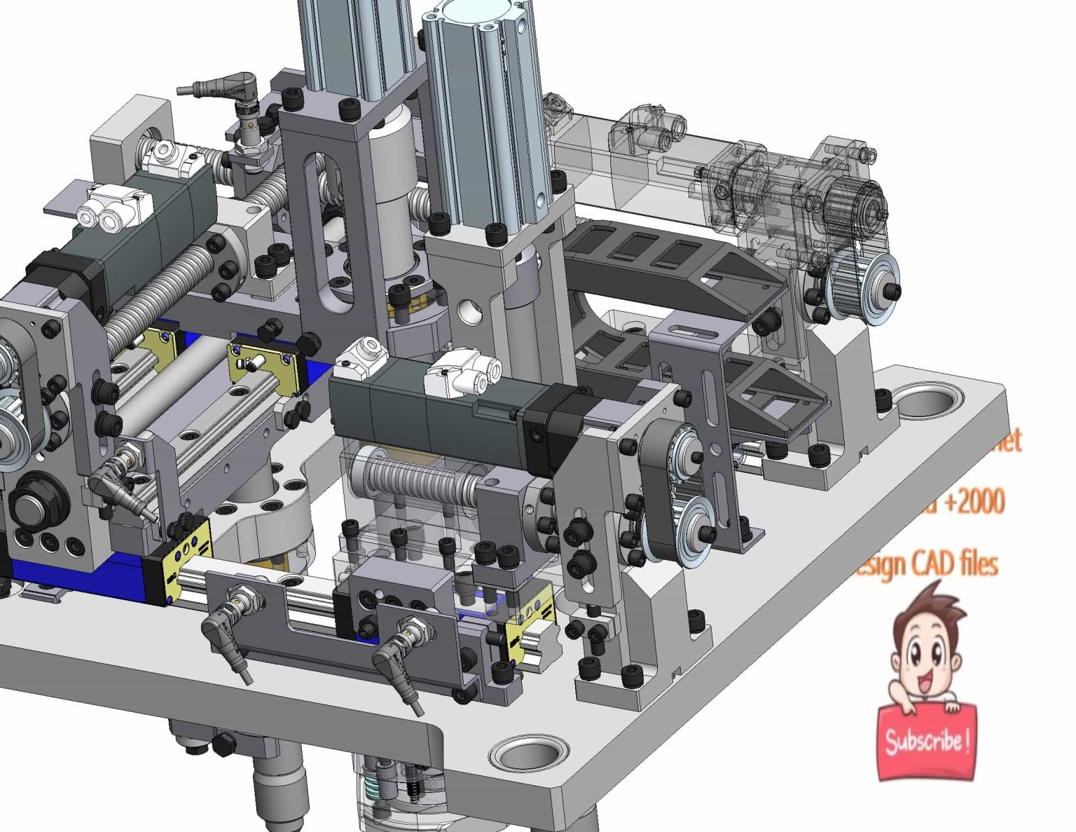 industrial 3D model Automotive industry screw shifting mechanism ...
