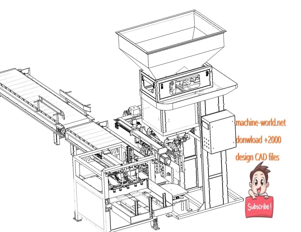 industrial 3D model Bag packing machine - MACHINE - WORLD