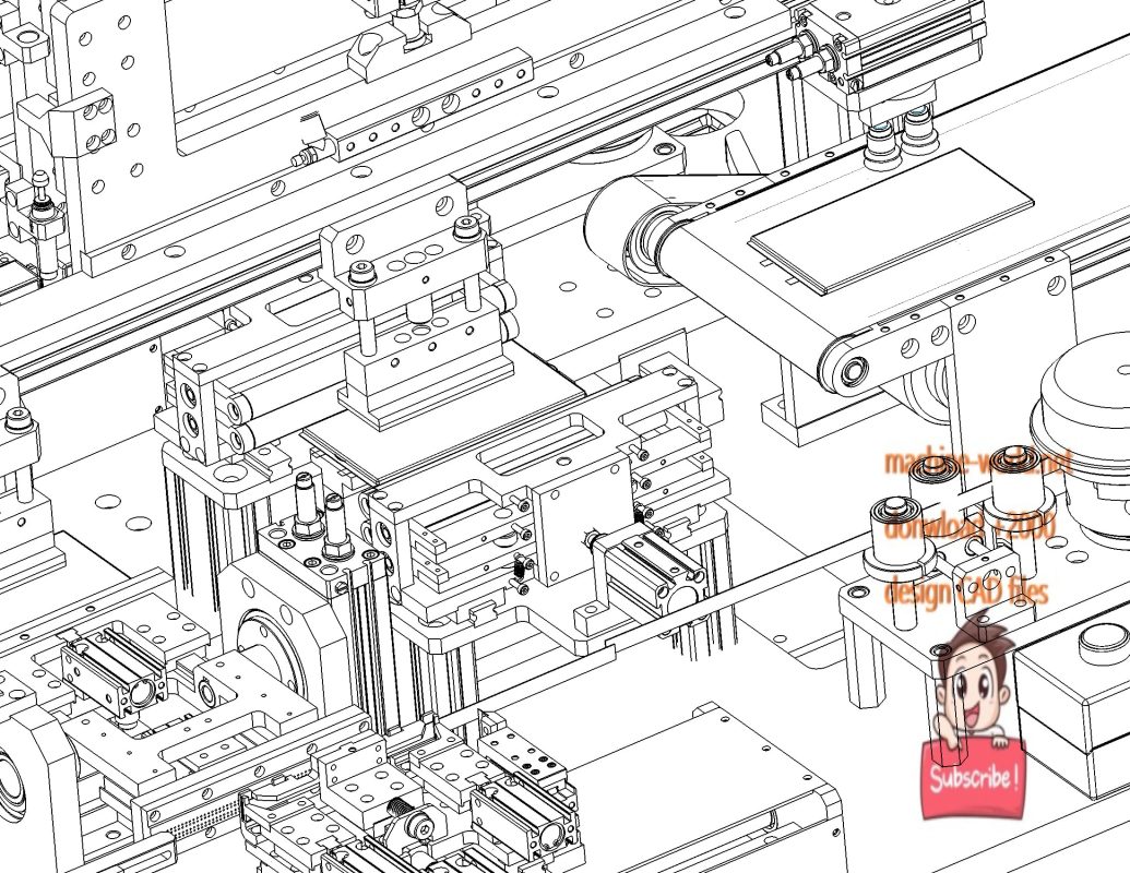industrial 3D model Battery double sided tape machine - MACHINE - WORLD