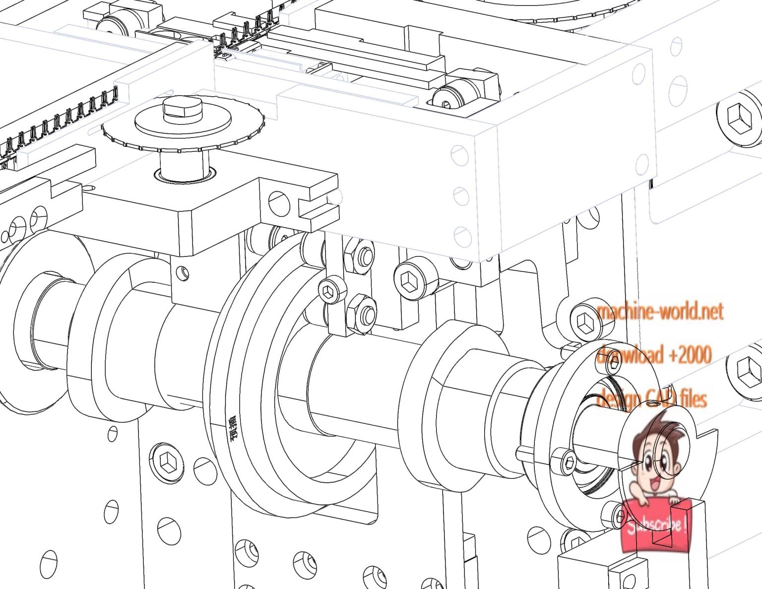 industrial 3D model High speed cam latch module - MACHINE - WORLD