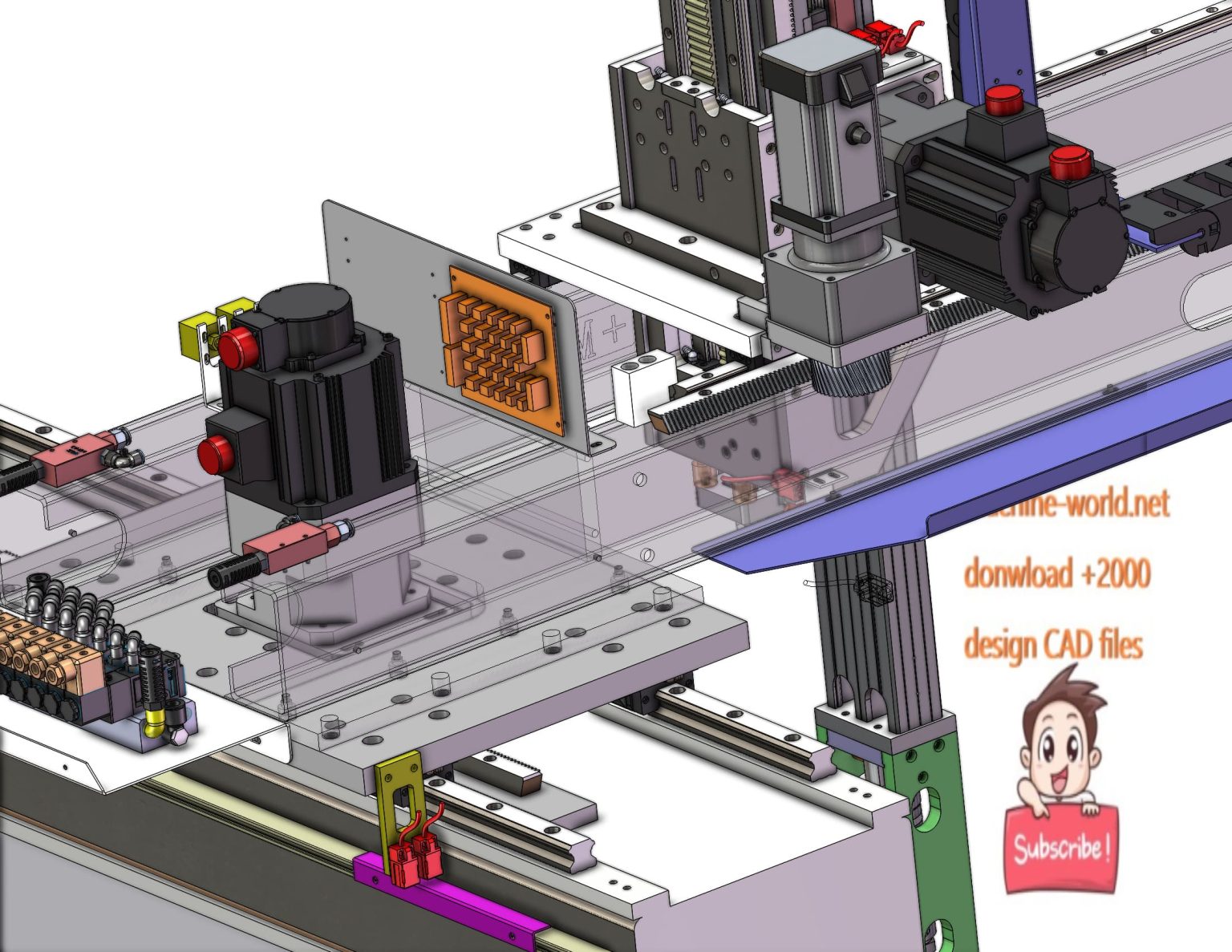 industrial 3D model Robotic arm grabs - MACHINE - WORLD