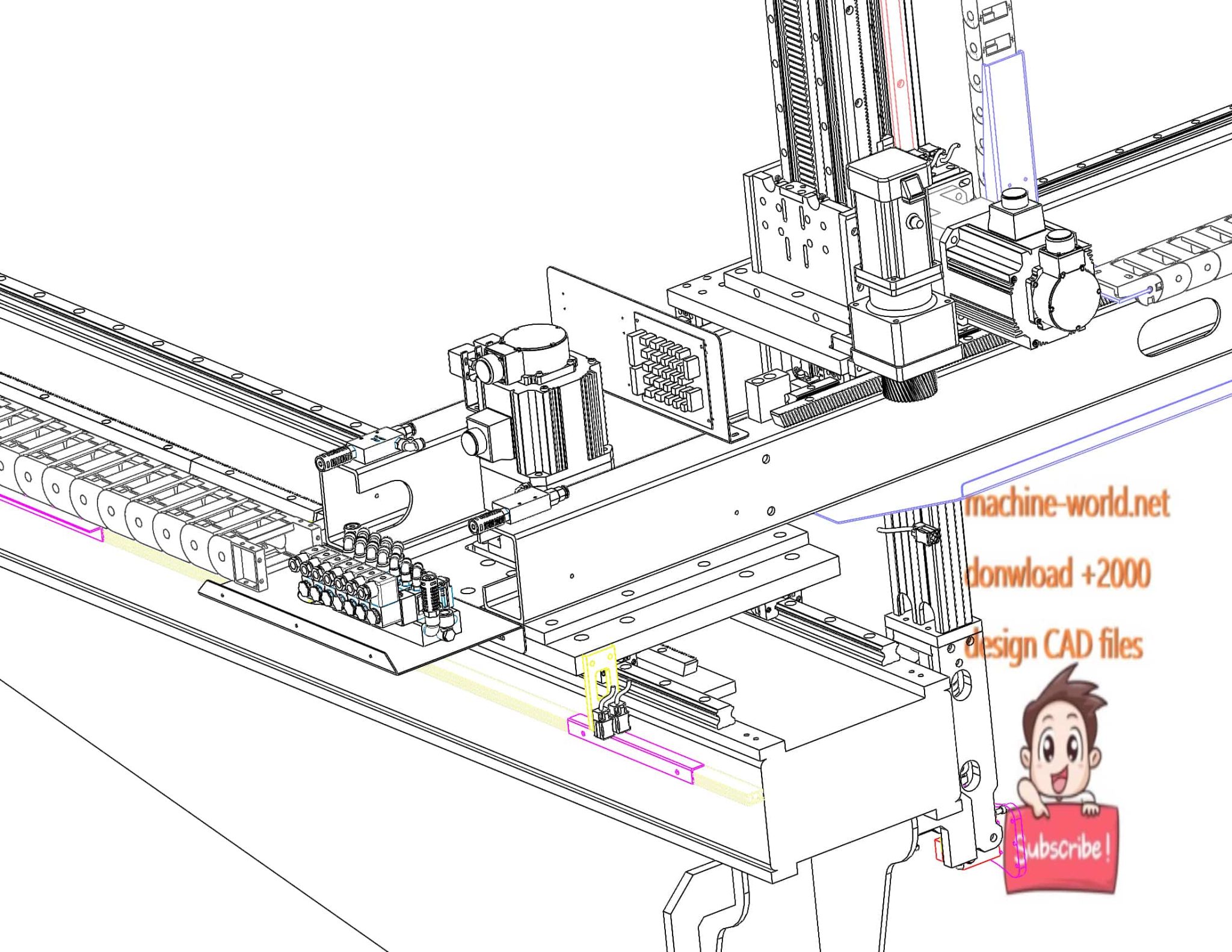 industrial 3D model Robotic arm grabs - MACHINE - WORLD