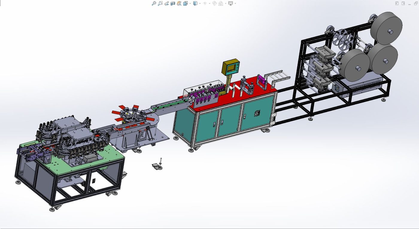 industrial 3D model Roundabout mask making machine - MACHINE - WORLD