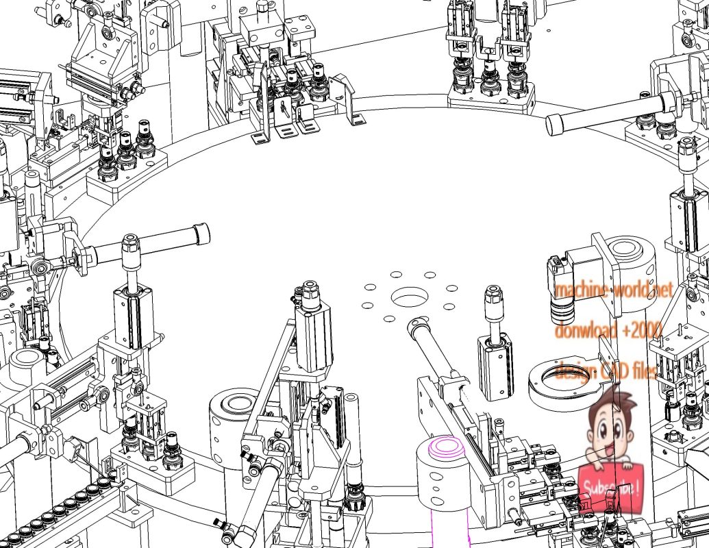 industrial 3D model Throttle valve assembly machine - MACHINE - WORLD