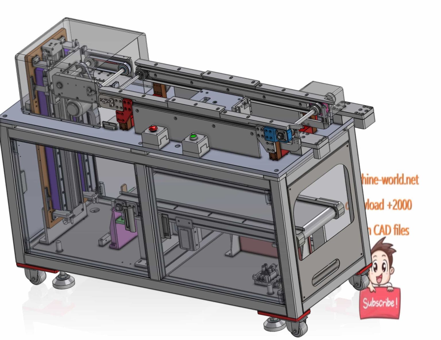 industrial 3D model assembly line elevator - MACHINE - WORLD