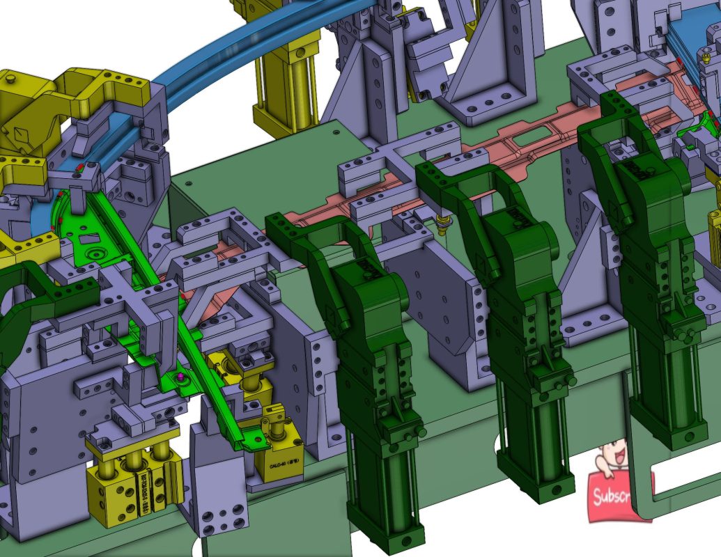 industrial 3D model welded frame fixture - MACHINE - WORLD
