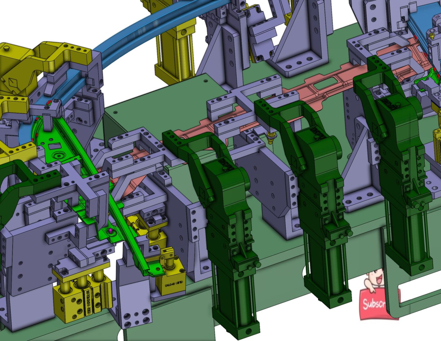 industrial 3D model car front door assembly fixture - MACHINE - WORLD