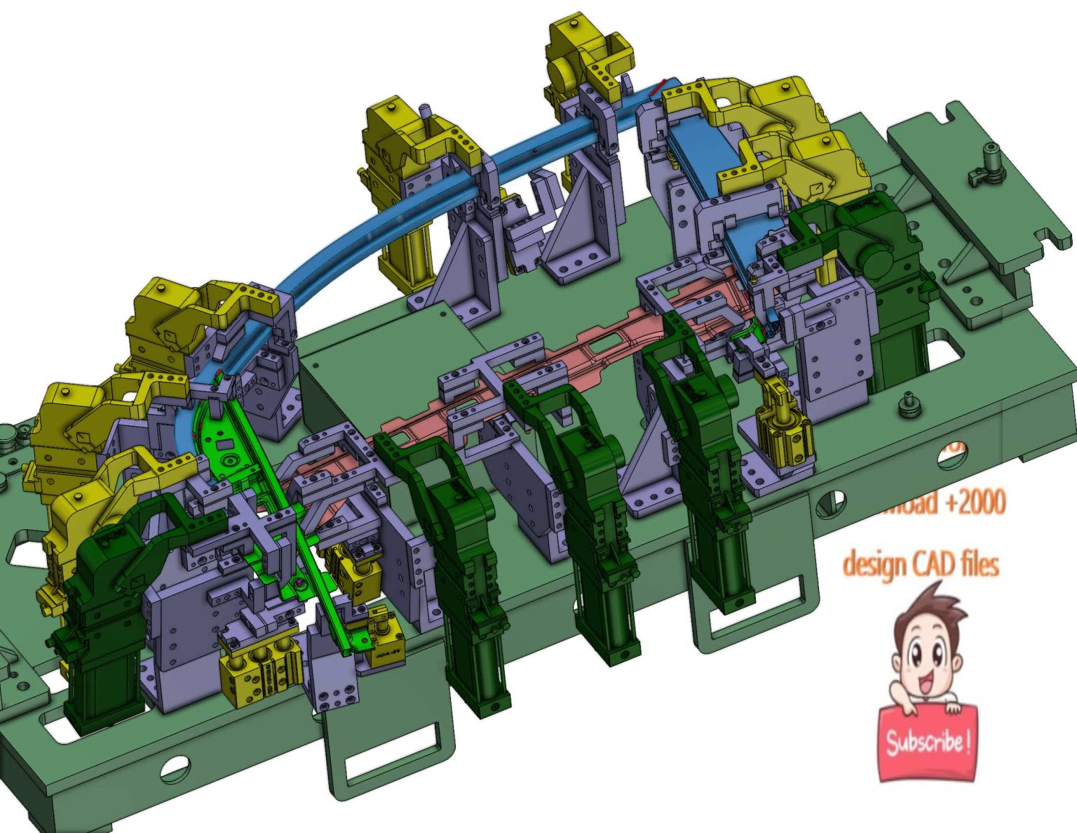 industrial 3D model car front door assembly fixture - MACHINE - WORLD