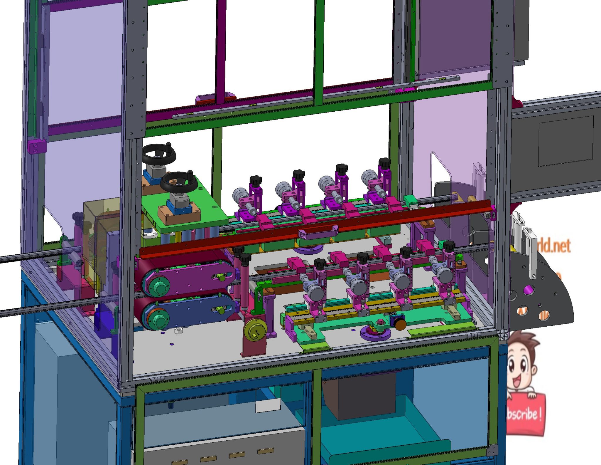 industrial 3D model dual traction punching machine - MACHINE - WORLD