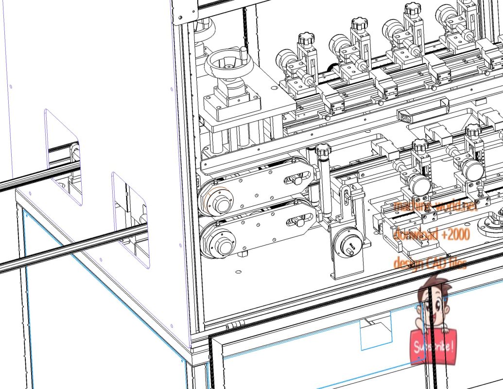 industrial 3D model dual traction punching machine - MACHINE - WORLD