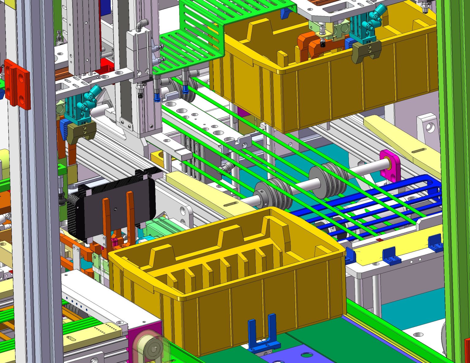 industrial 3D model folding box packing machine - MACHINE - WORLD