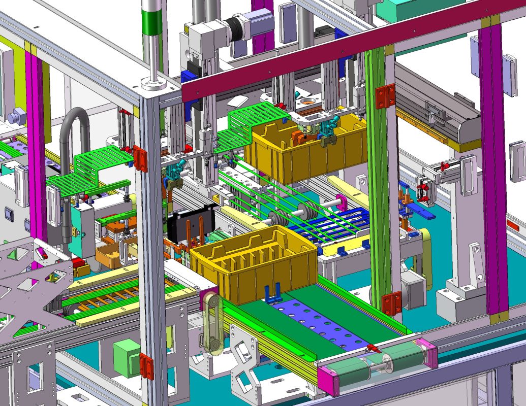 industrial 3D model folding box packing machine - MACHINE - WORLD