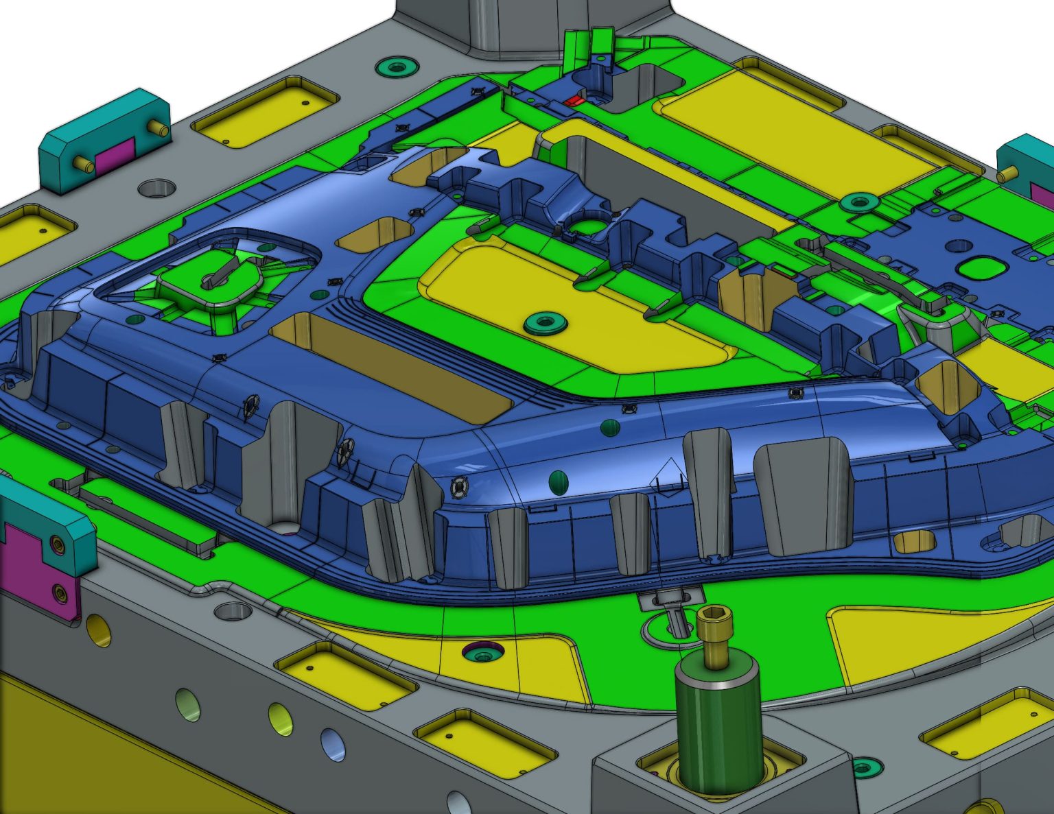 industrial 3D model Car door panel injection mold - MACHINE - WORLD