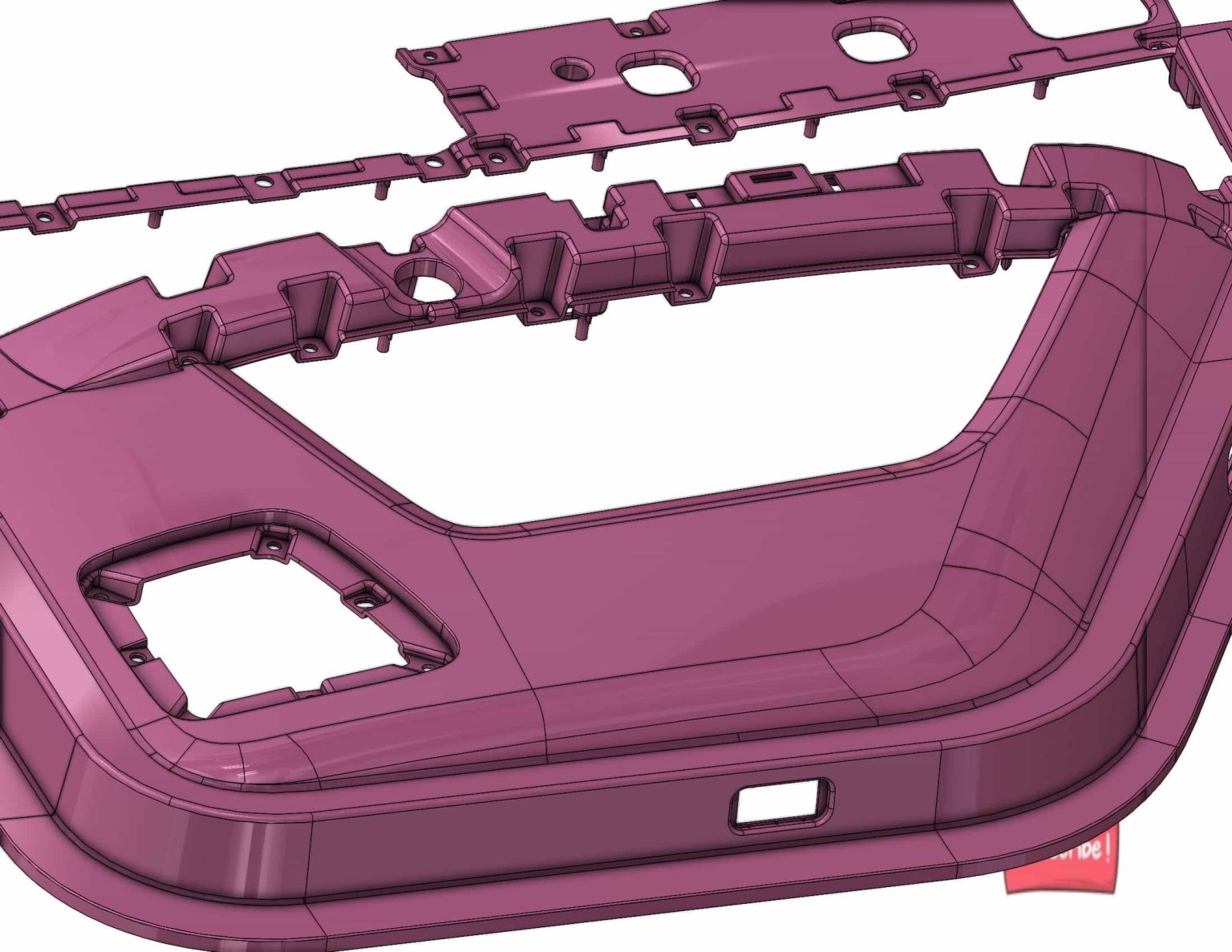 industrial 3D model Car door panel injection mold - MACHINE - WORLD
