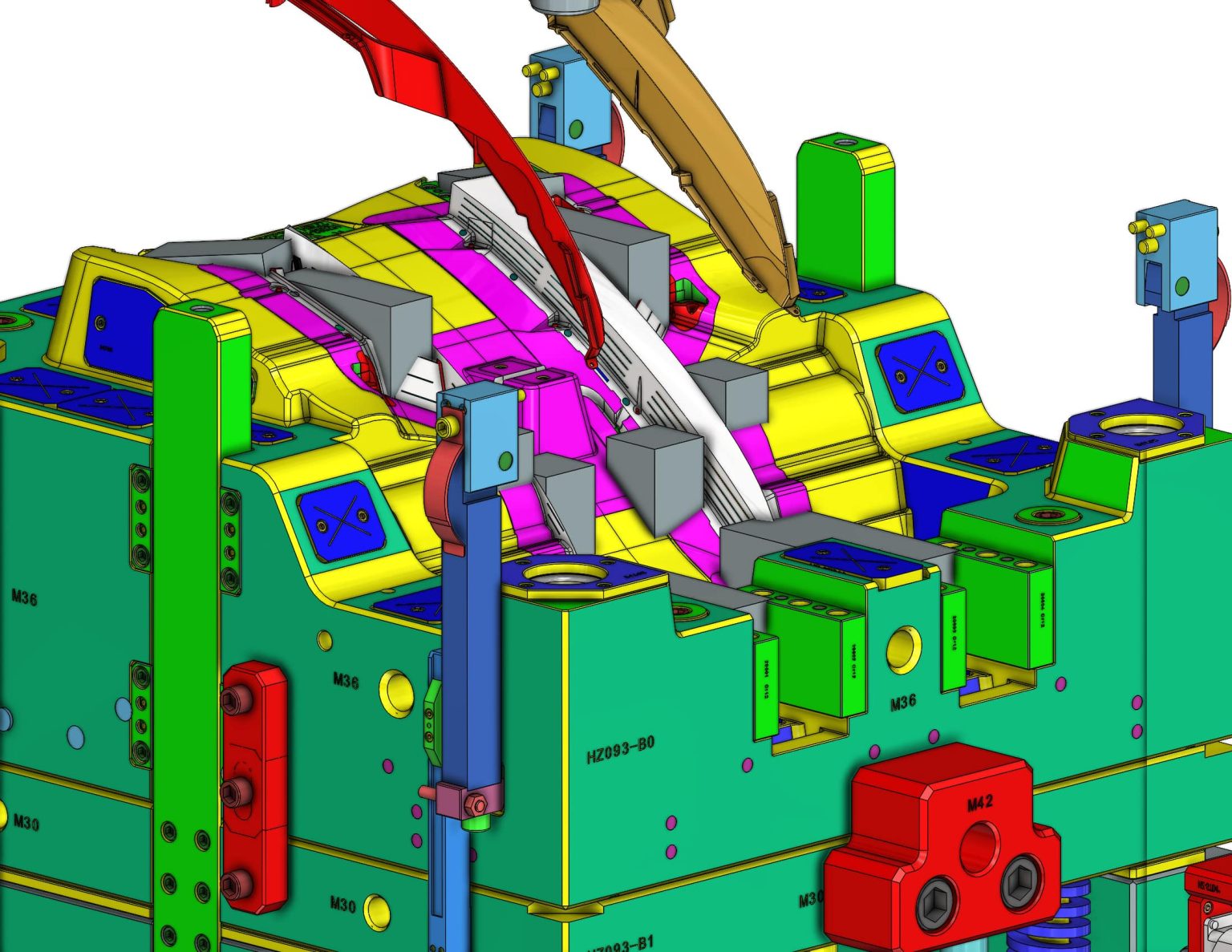 industrial 3D model Car light mounting injection mold - MACHINE - WORLD