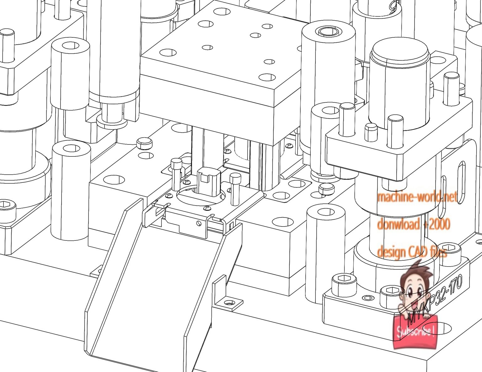 industrial 3D model Continuous stamping mold - MACHINE - WORLD