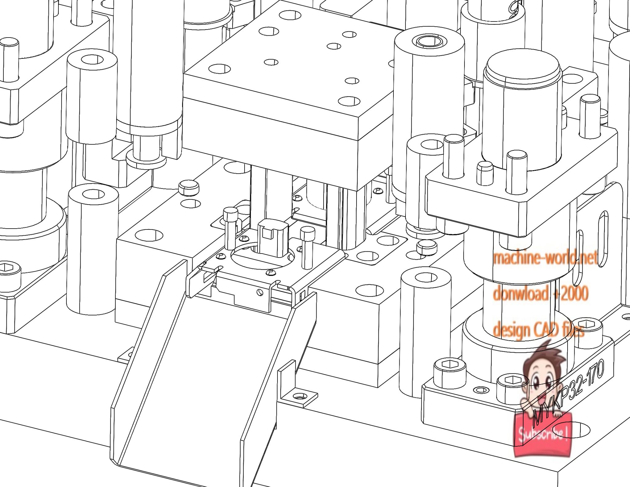 industrial 3D model Continuous stamping mold - MACHINE - WORLD