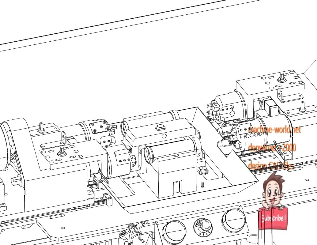 industrial 3D model Cylinder hole drilling machine - MACHINE - WORLD