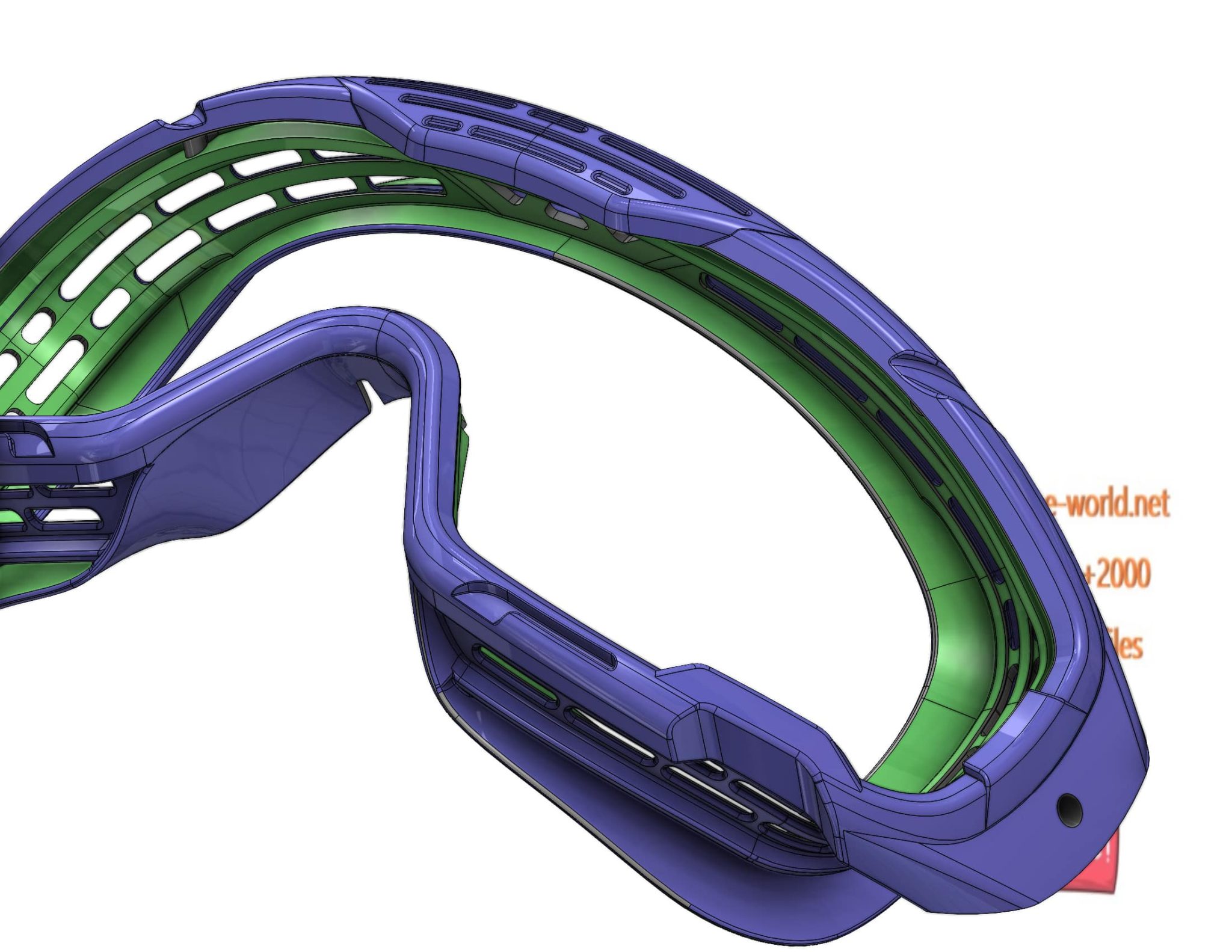 industrial 3D model Goggle frame injection mold - MACHINE - WORLD