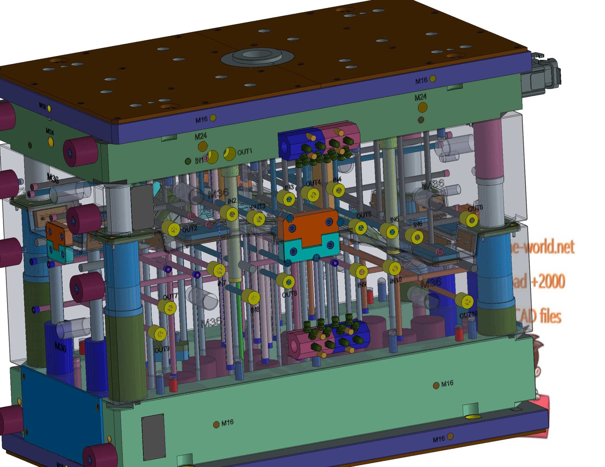 industrial 3D model Lamp injection mold - MACHINE - WORLD