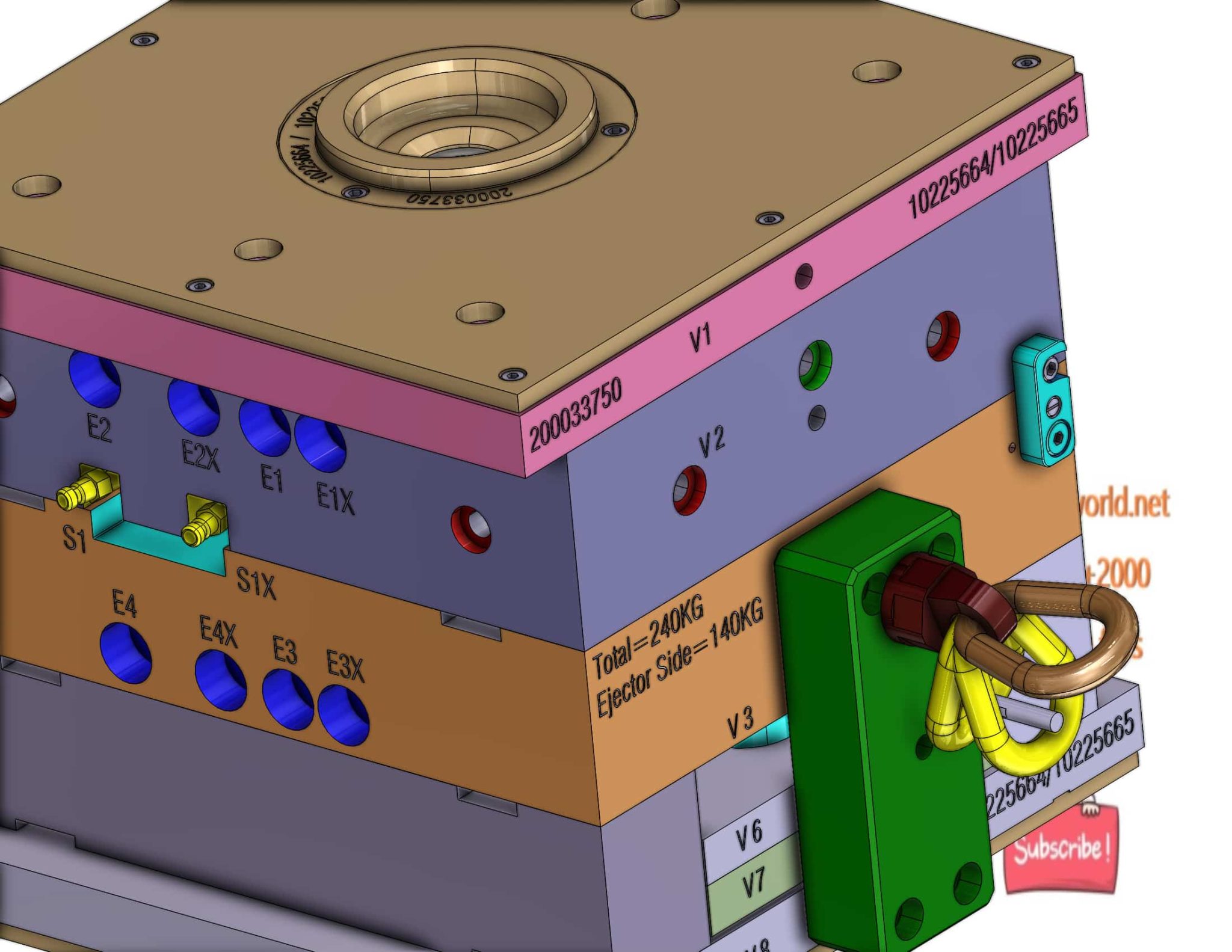 industrial 3D model Precision injection mold - MACHINE - WORLD