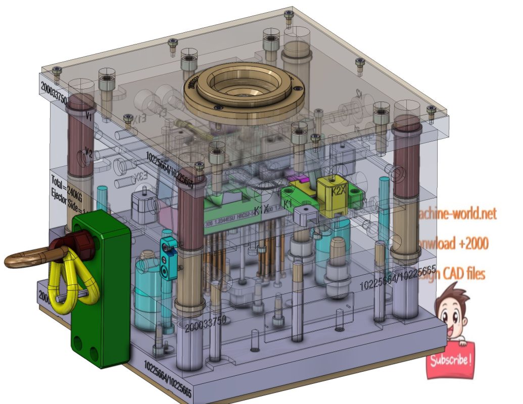 industrial 3D model Precision injection mold - MACHINE - WORLD