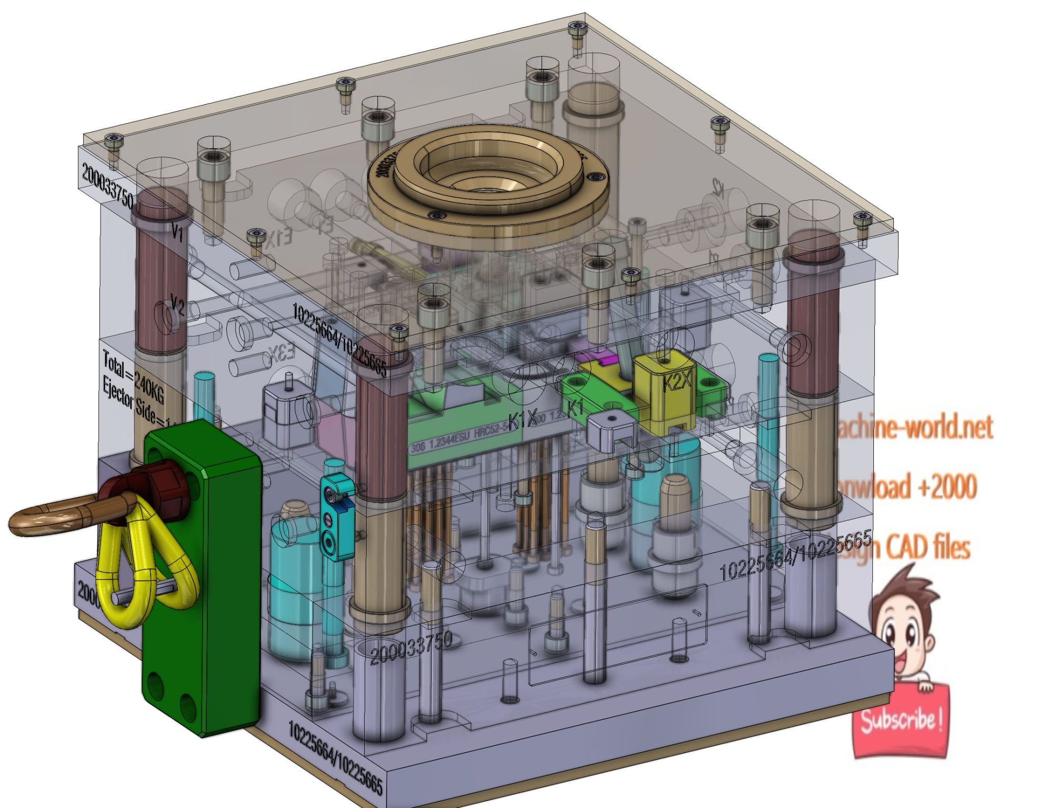 industrial 3D model Precision injection mold - MACHINE - WORLD