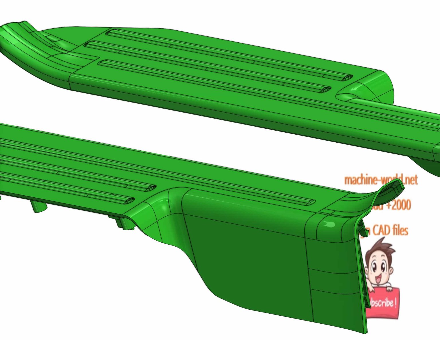 industrial 3D model car accessories injection mold - MACHINE - WORLD