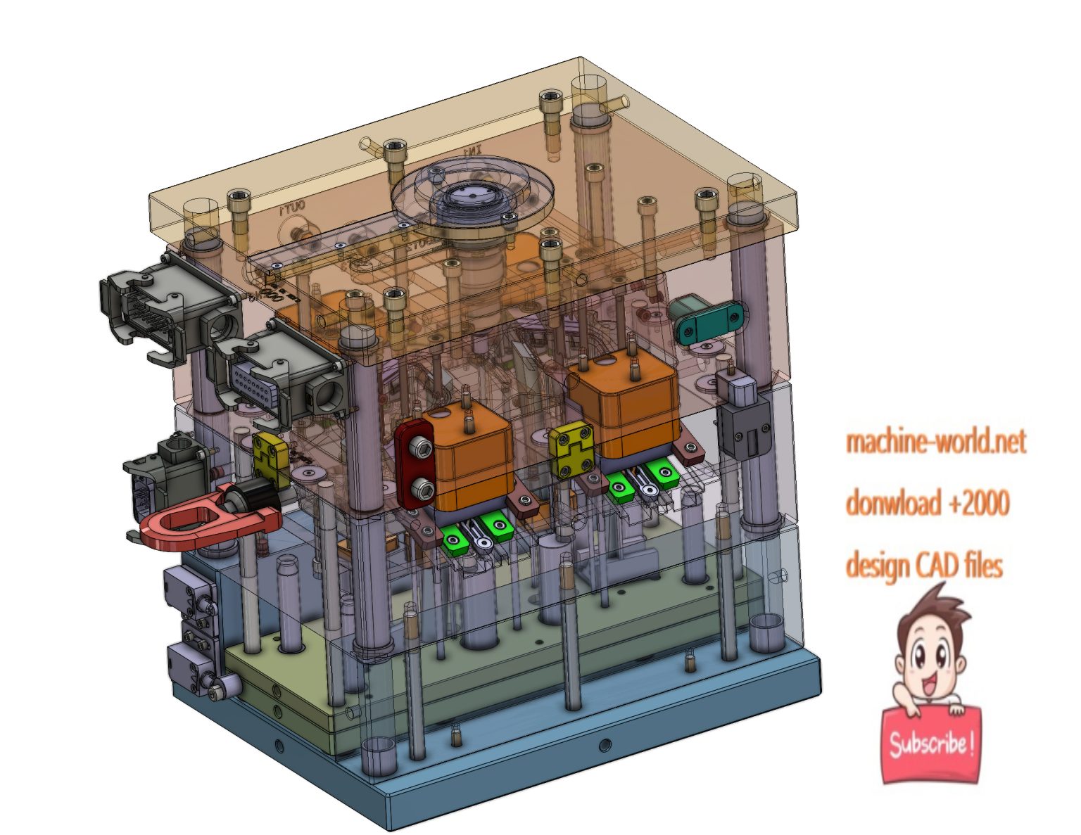 industrial 3D model injection mold - MACHINE - WORLD