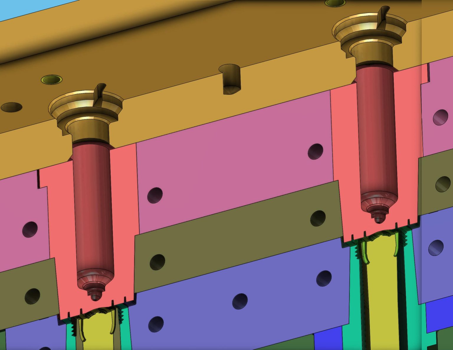 industrial 3D model thread injection mold - MACHINE - WORLD
