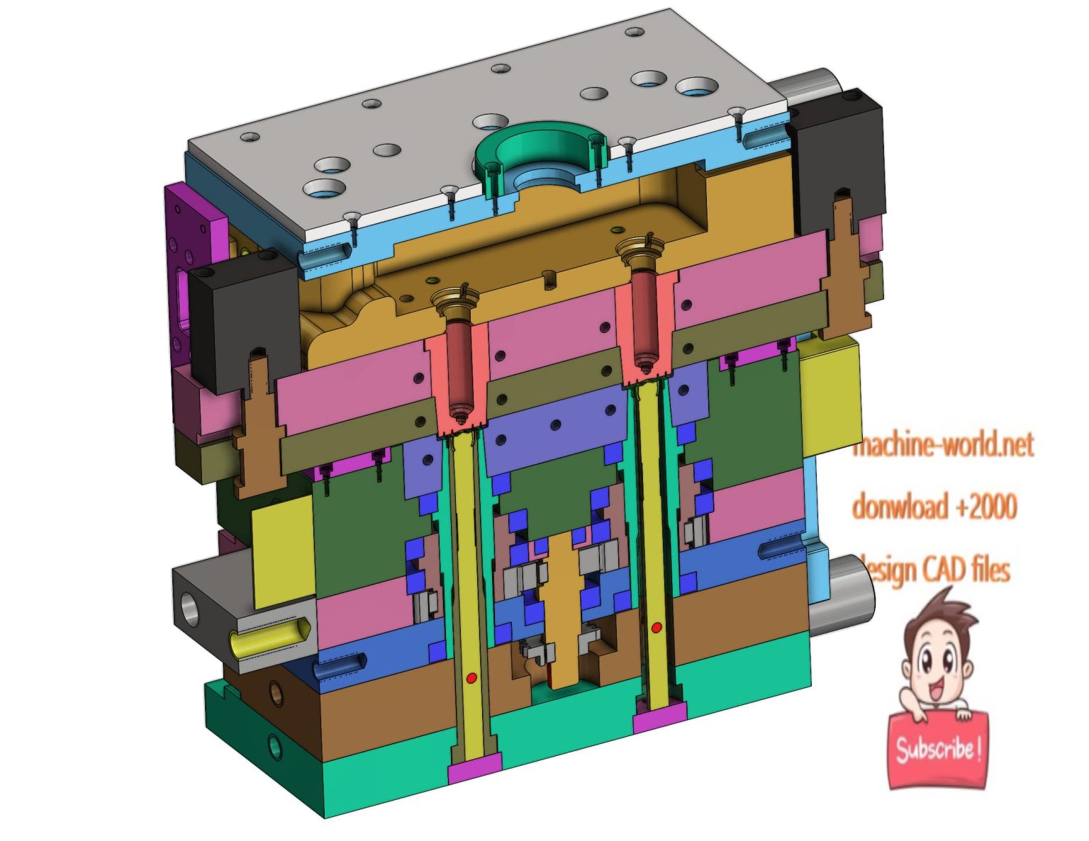 industrial 3D model thread injection mold - MACHINE - WORLD
