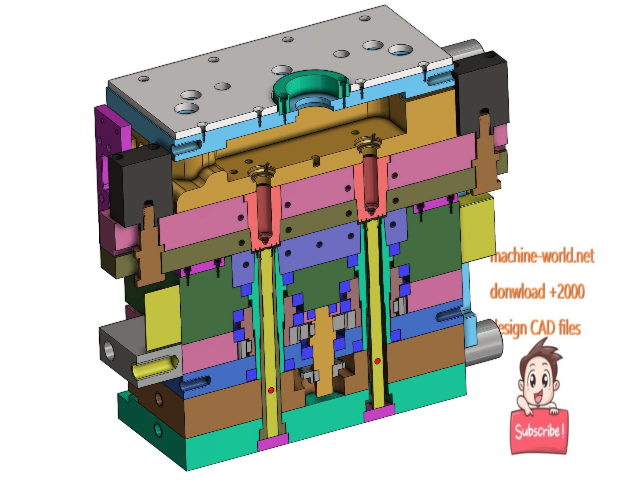 industrial 3D model thread injection mold - MACHINE - WORLD