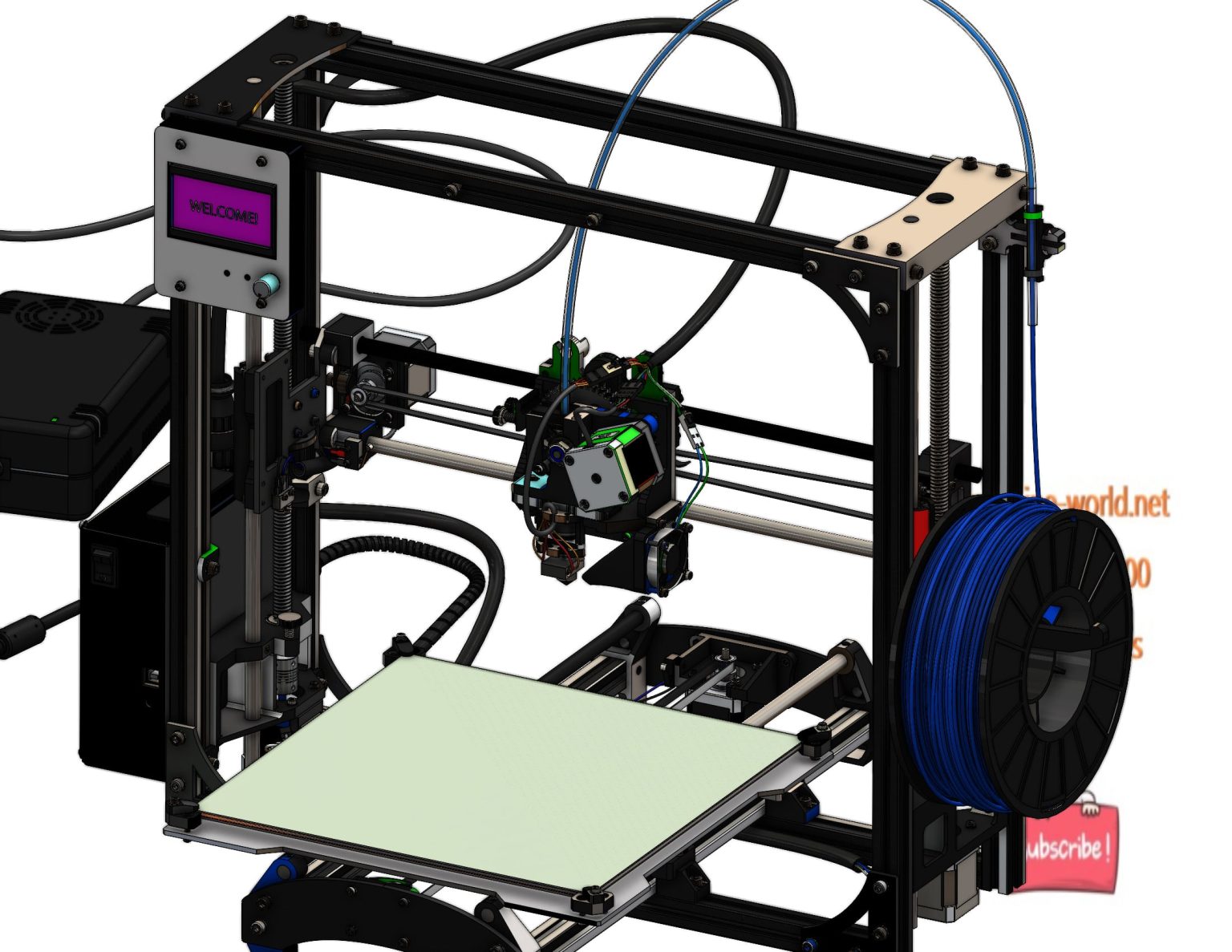 industrial 3D model 3D printer - MACHINE - WORLD