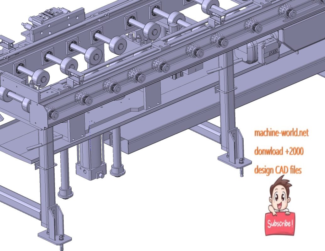 industrial 3D model Assembly conveyor - MACHINE - WORLD