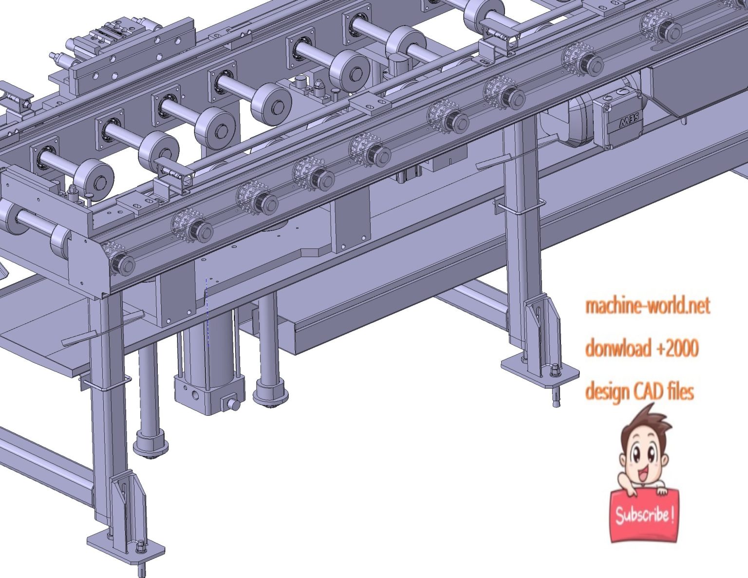 industrial 3D model Assembly conveyor - MACHINE - WORLD