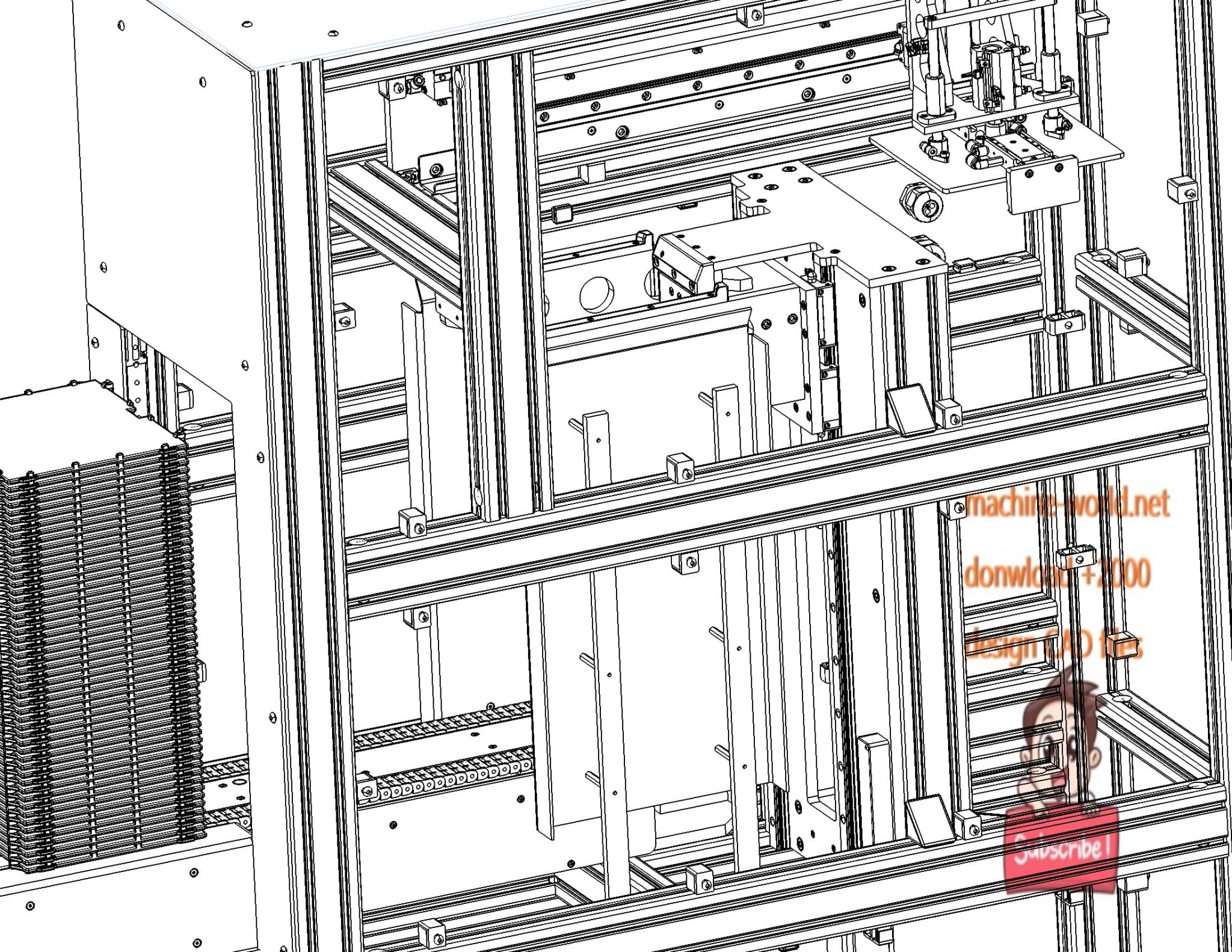 industrial 3D model Automatic palletizer - MACHINE - WORLD