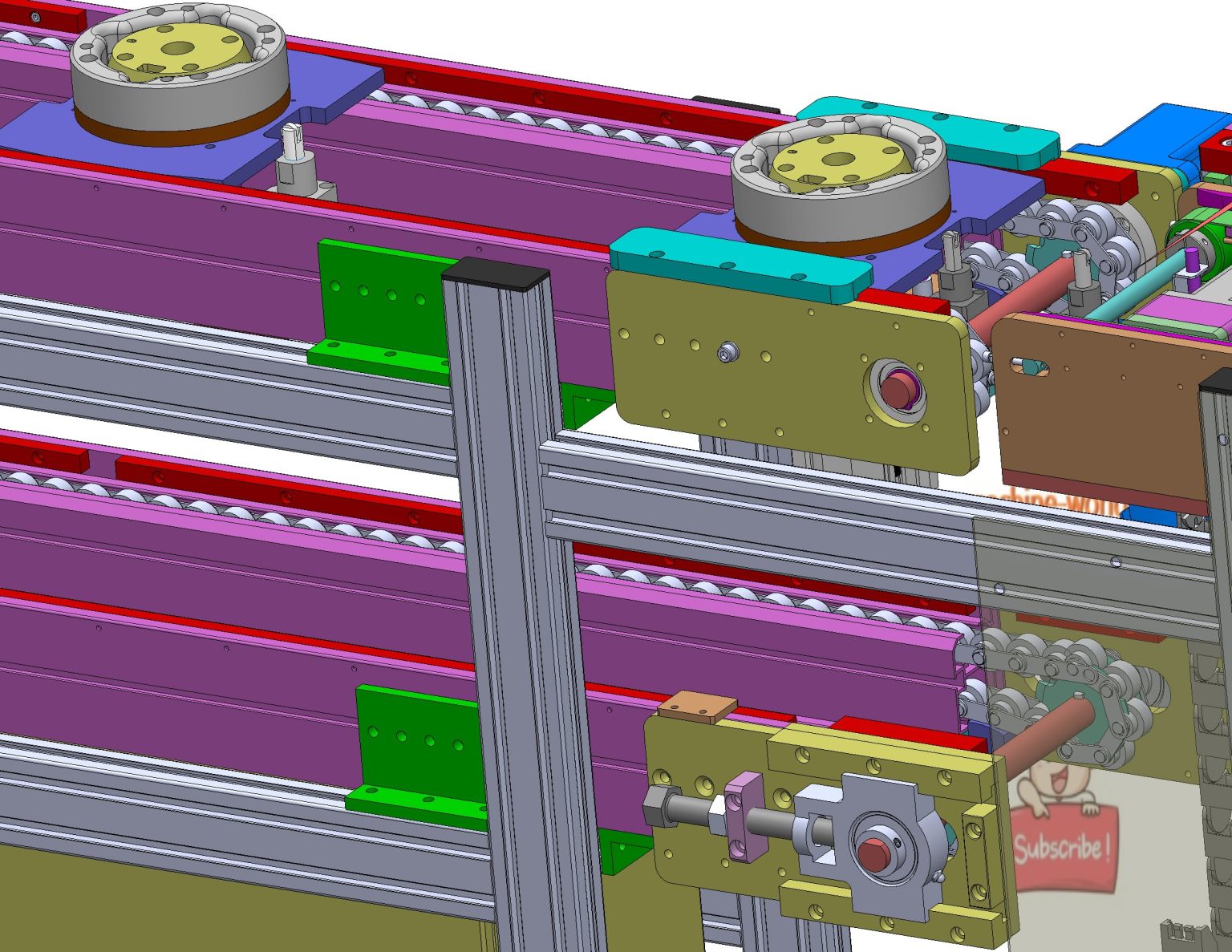 industrial 3D model Double layer chain conveyor - MACHINE - WORLD