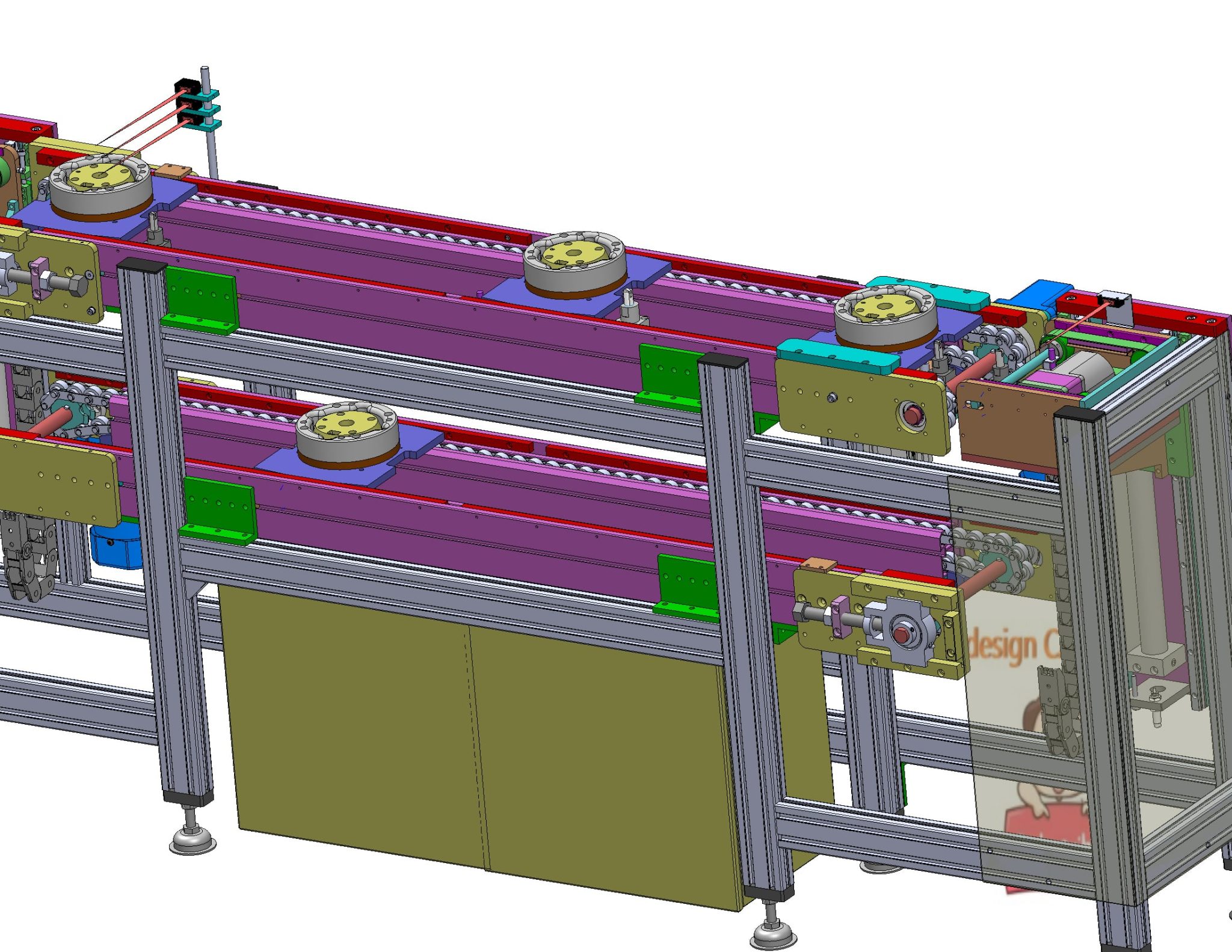 industrial 3D model Double layer chain conveyor - MACHINE - WORLD