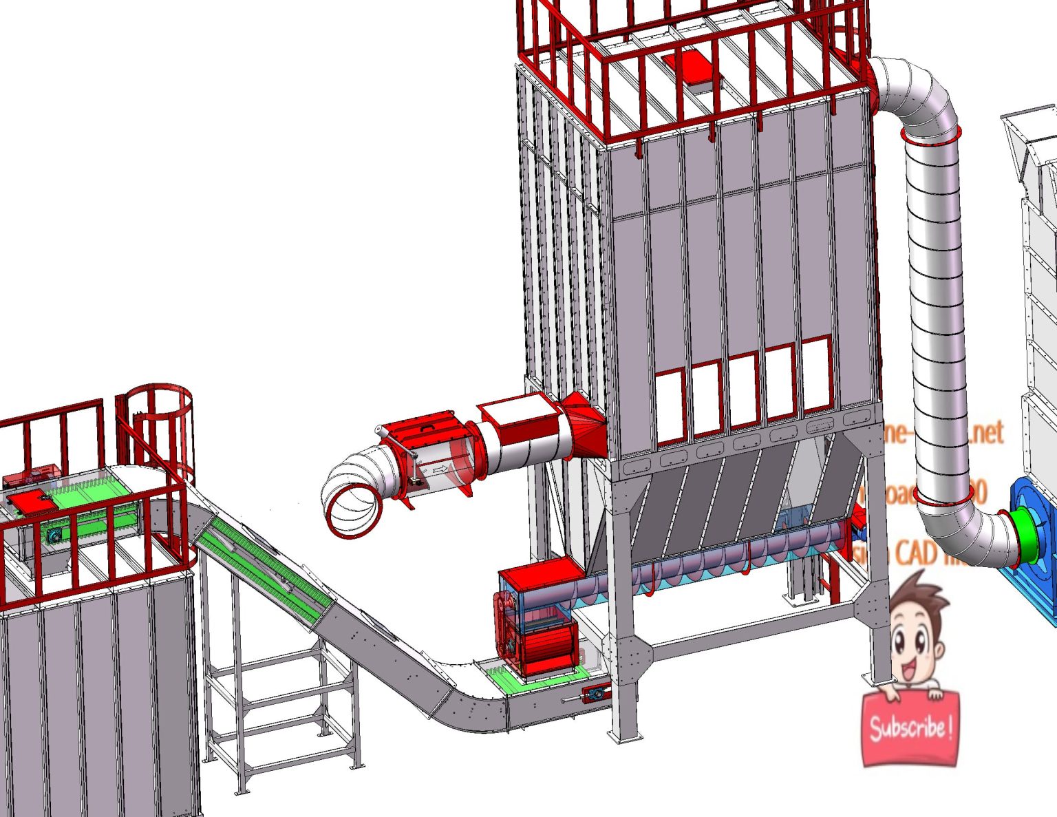 industrial 3D model Woodworking dust collection silo set - MACHINE - WORLD industrial 3D model Woodworking dust collection silo set - MACHINE - WORLD