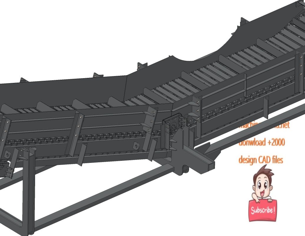 industrial 3D model chain conveyor - MACHINE - WORLD