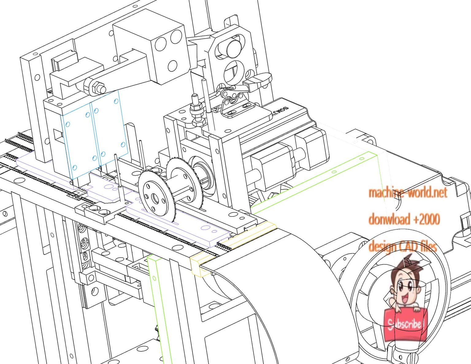 industrial 3D model terminal cam bending machine - MACHINE - WORLD