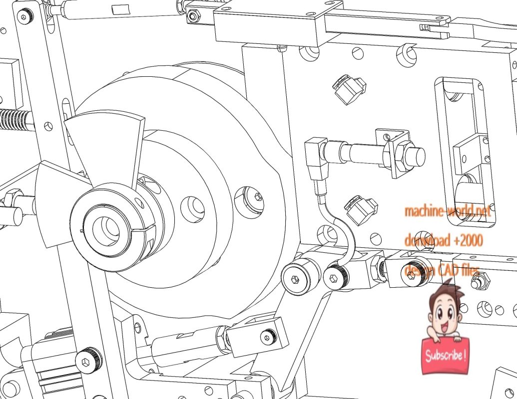 industrial 3D model thin wire cutting machine cam mechanism - MACHINE ...
