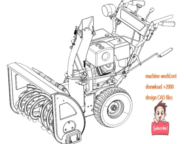 industrial 3D model snow blower - MACHINE - WORLD