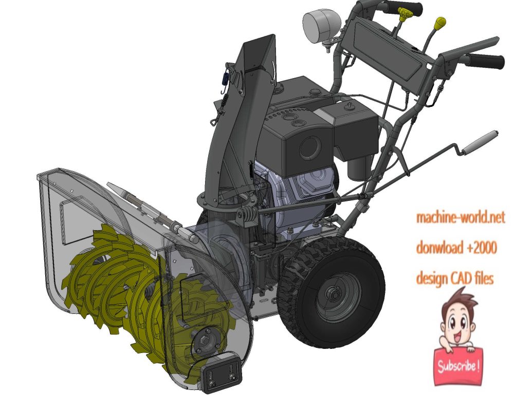 industrial 3D model snow blower - MACHINE - WORLD