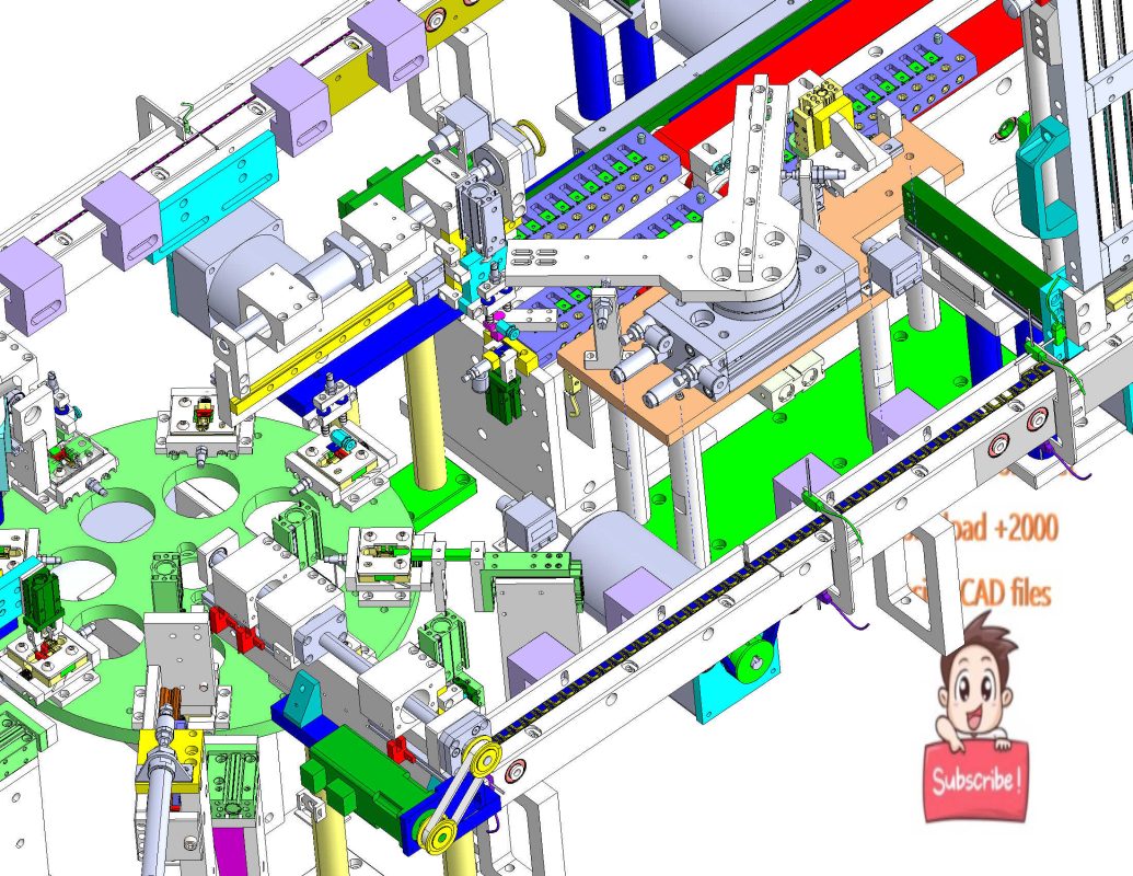 industrial 3D model USB assembly machine - MACHINE - WORLD